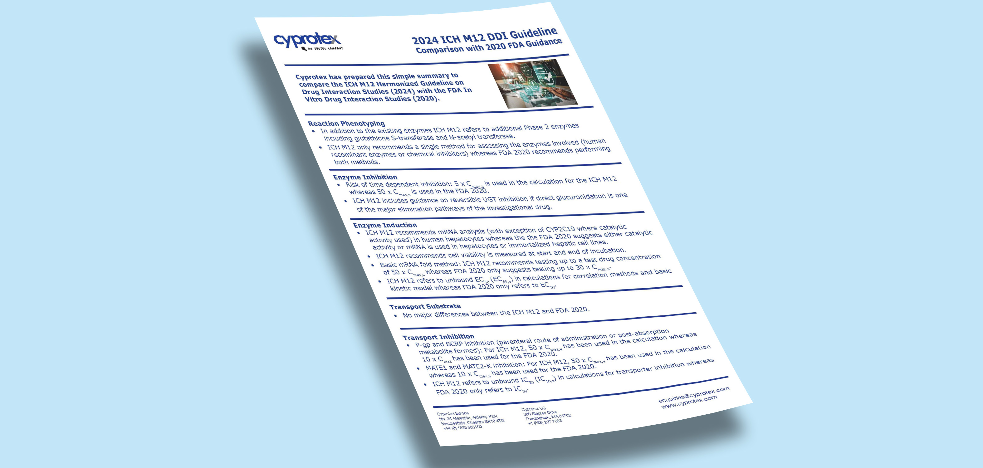 2024 ICH M12 Guideline Comparison with 2020 FDA Guidance