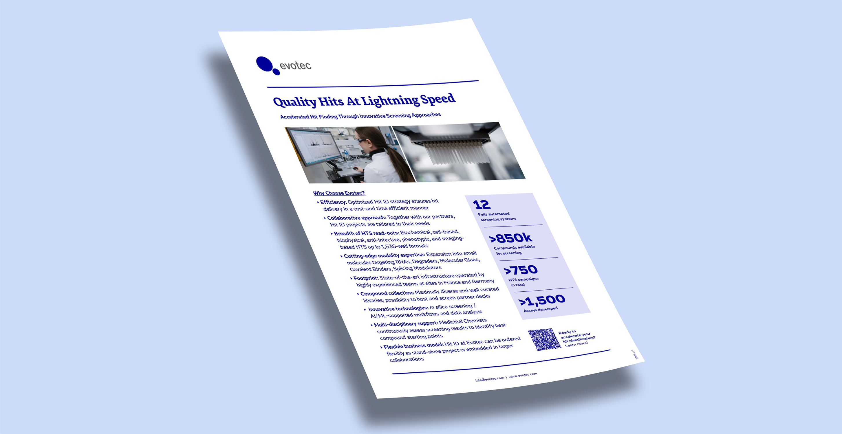 Hit Identification / High-Throughput Screening Factsheet
