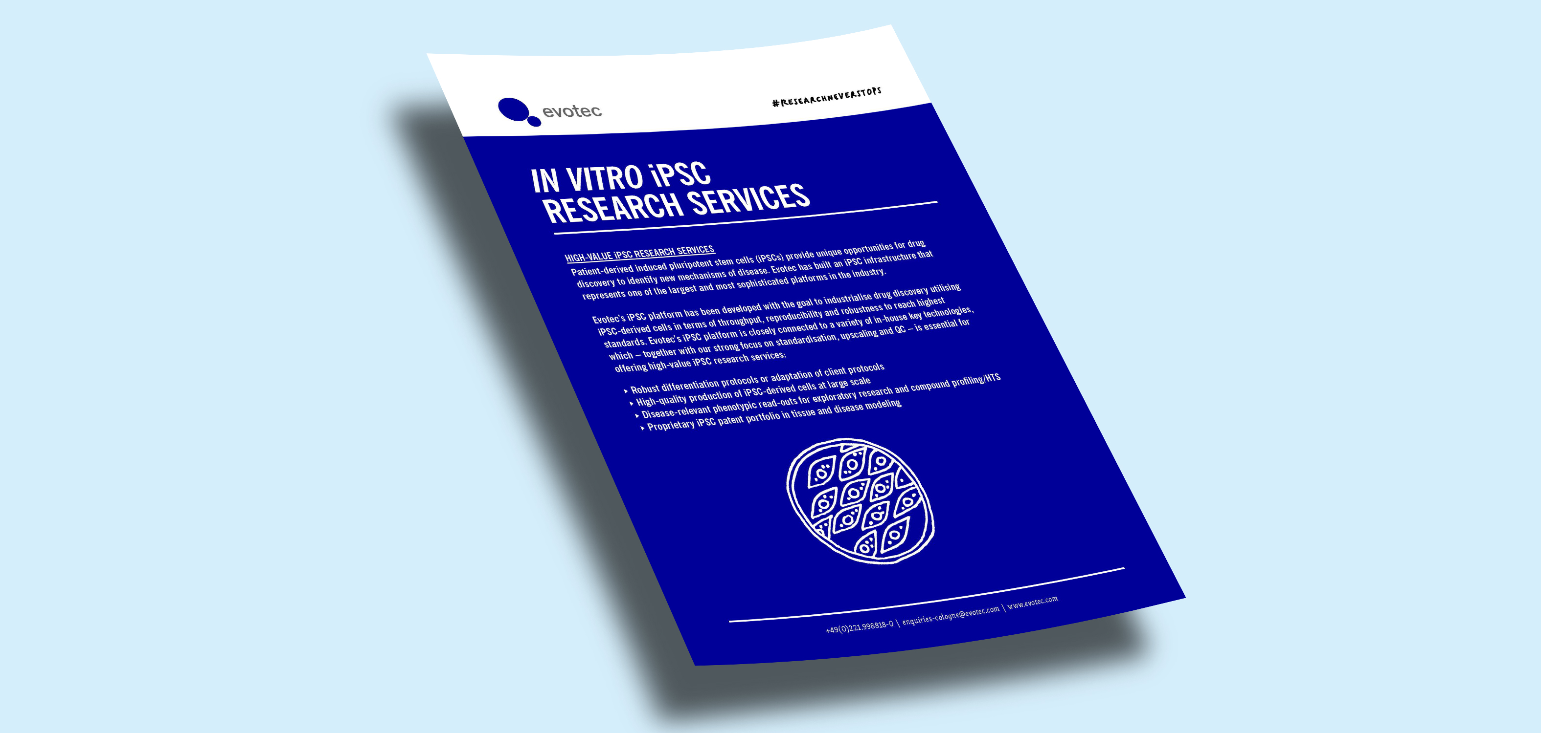 In Vitro iPSC Research Services Fact Sheet