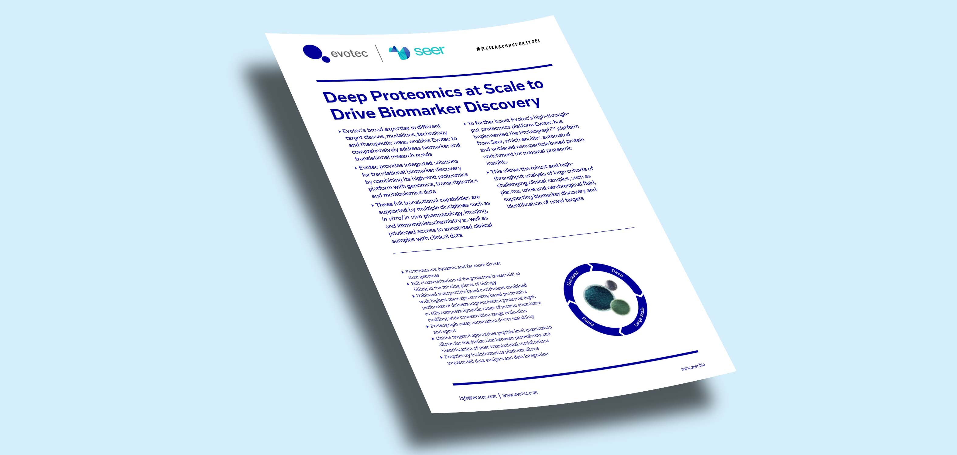 Deep Proteomics at Scale Fact Sheet