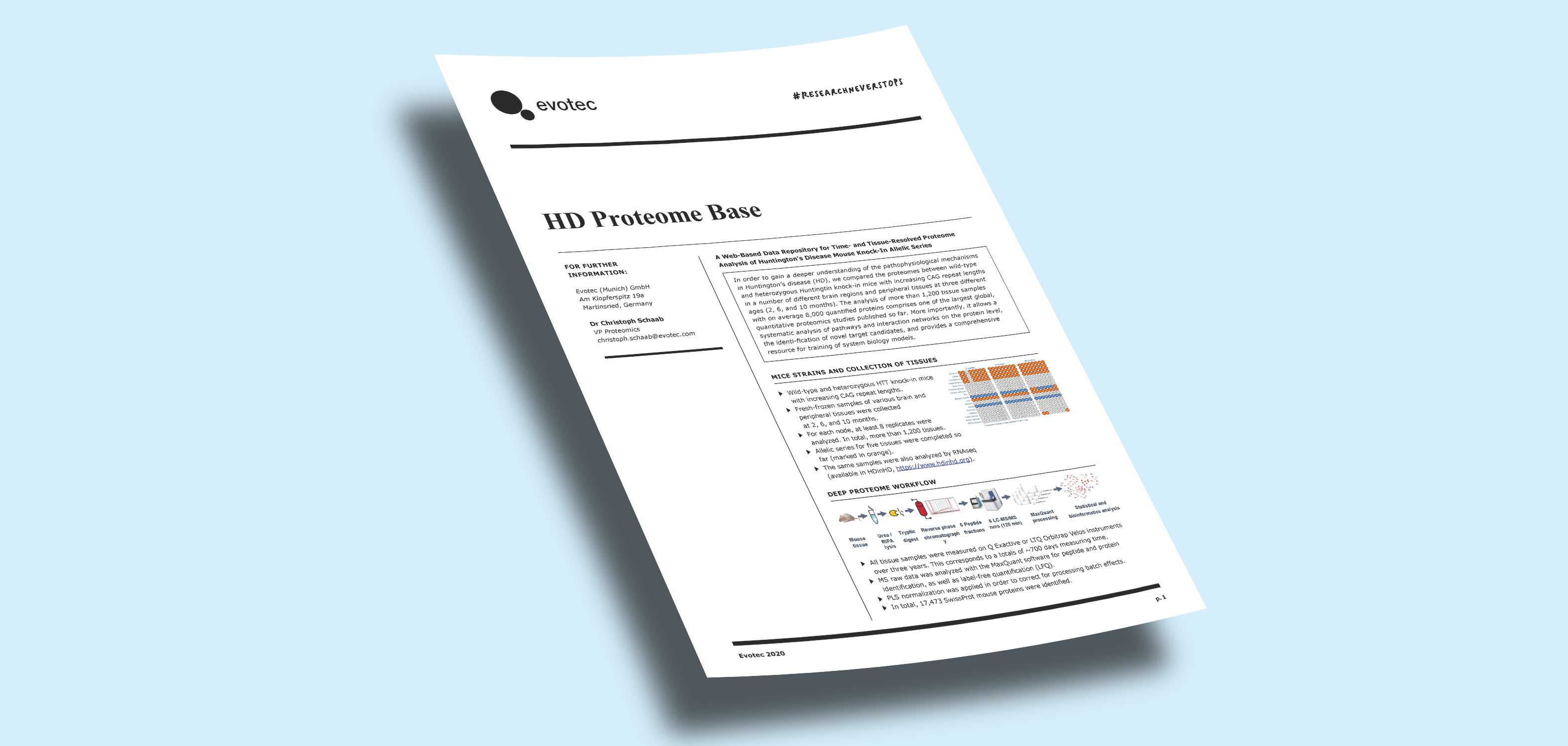 Proteome Analysis of Huntington's Disease Fact Sheet