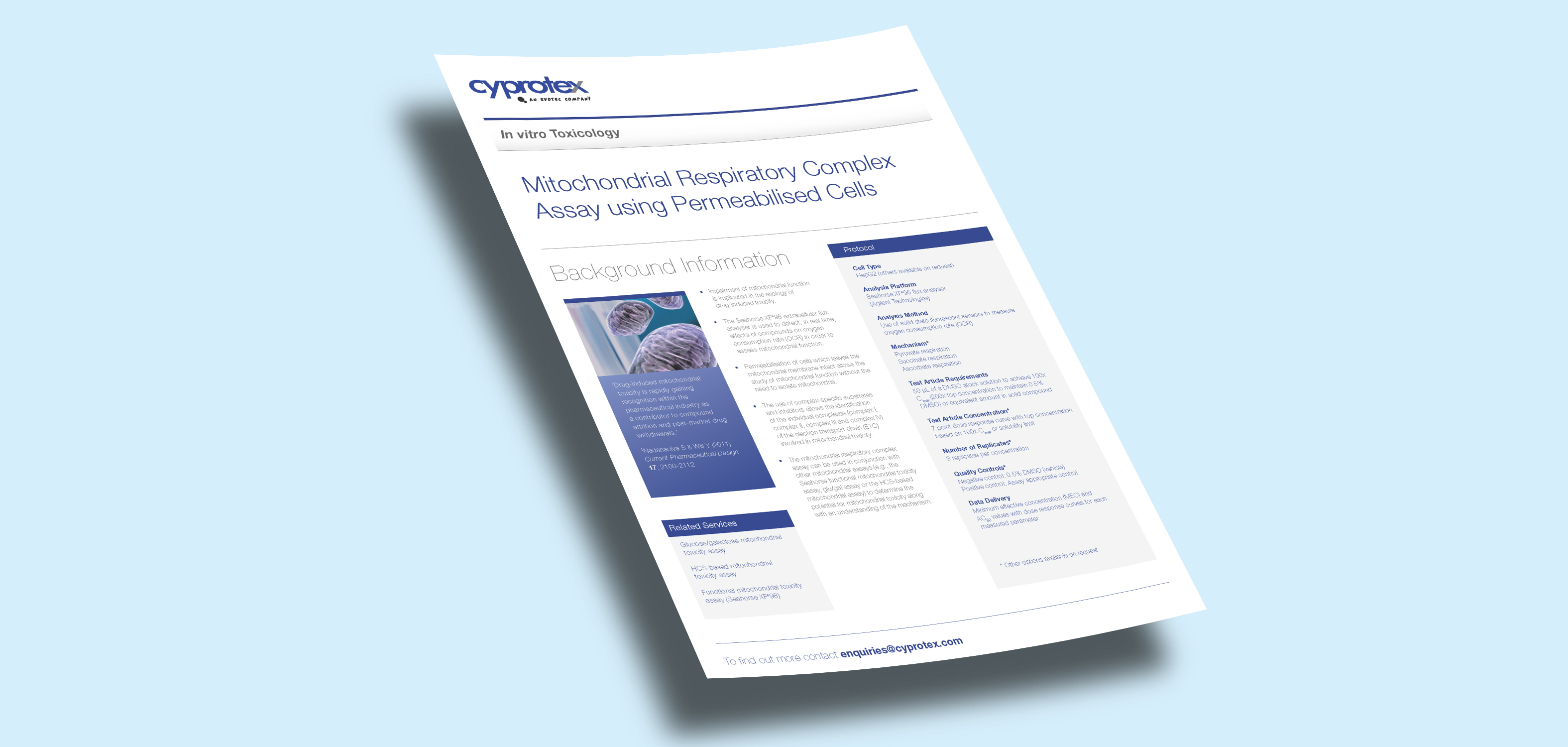 Mitochondrial Respiratory Complex Assay Fact Sheet